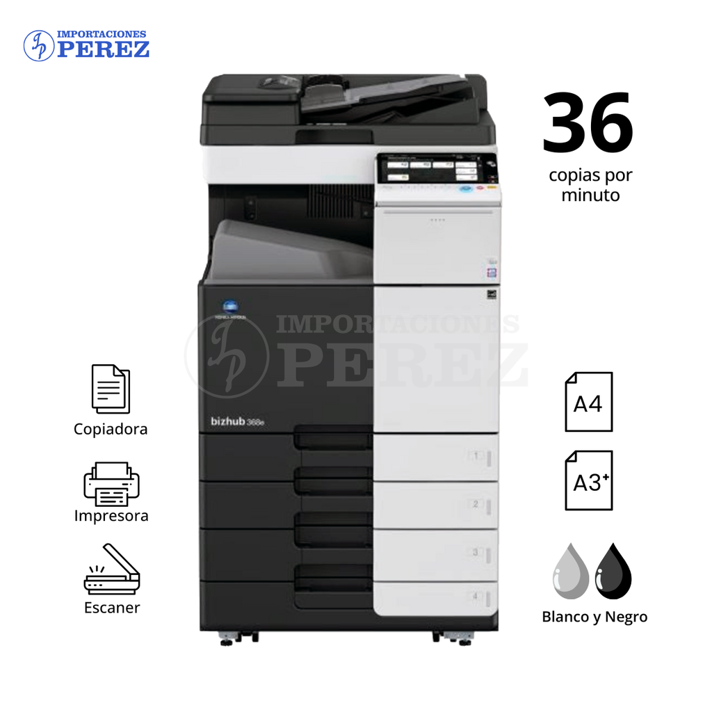 Fotocopiadora Konica Minolta Bizhub 368e | Importaciones Perez